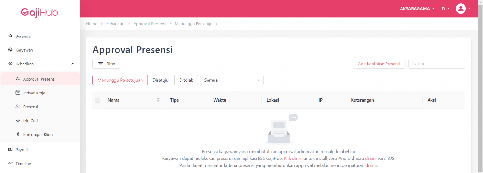 Software Aplikasi Absensi Online Gratis - GajiHub
