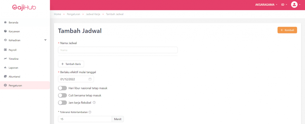 Software Aplikasi Absensi Online Gratis - GajiHub